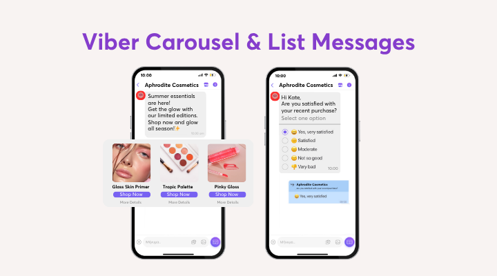 New Viber Business Messaging Features: Viber Carousel & List Messages | apifon.gr